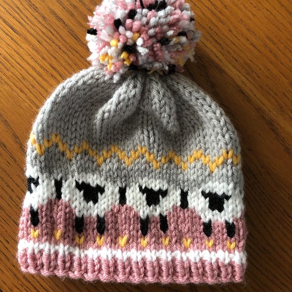 Fyne Flock of Sheep Hat Knitting Pattern Baby Toddler, Child, Teenager ...