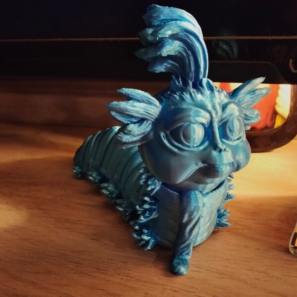 3D Printed Ello the Worm, Articulate Fidget Toy. - Etsy