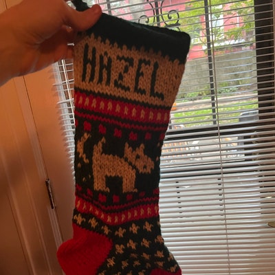 FLYING ANGEL Christmas Stocking Hand Knit Can Be Personalized - Etsy