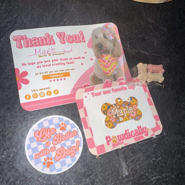 Personalized Pet Tag Cherry Dog Name Tag Dog Tag Pink Pet ID Tag Custom ...