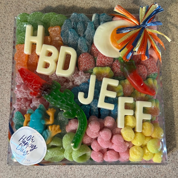 Custom Gummy Candy Board – Premium Acrylic Party Tray - Etsy