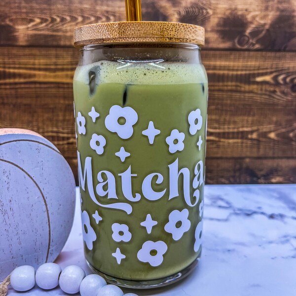 Matcha Flowers Cup SVG Cut Files | Svgs | Svg | Png | Dfx | Cutting ...