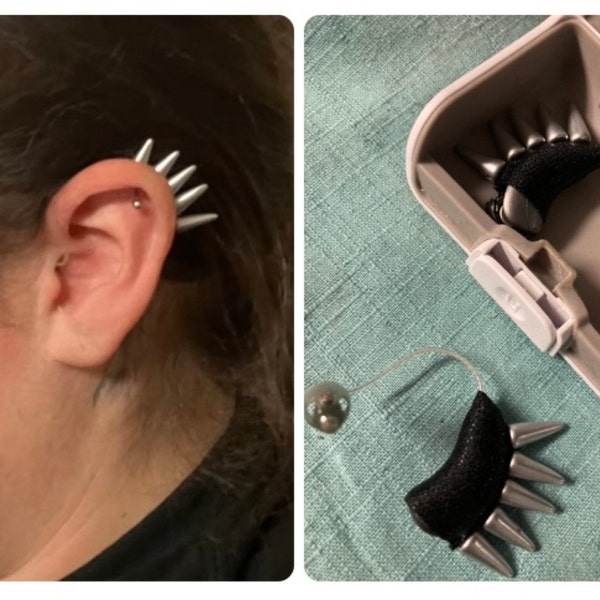 SPIKED Hearing Aid Skin | Hearing Aid Sleeve | Hearing Aid Jewelry ...