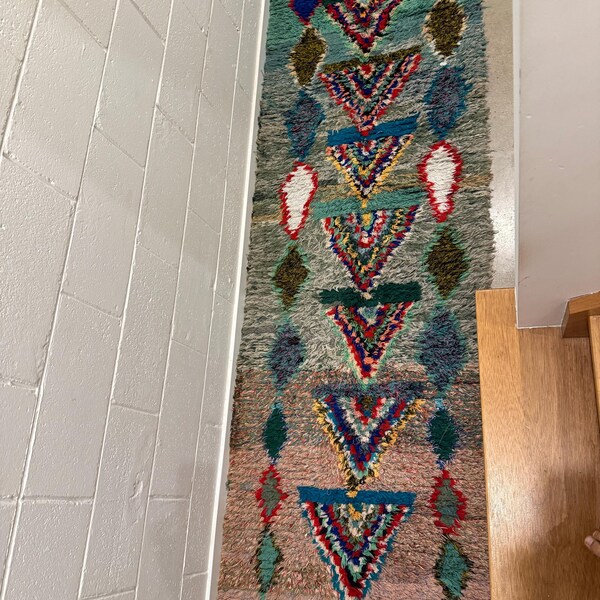 3x8 FT Wool Boho Pink Moroccan Rug Runner. - Etsy