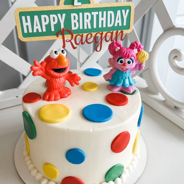 Happy Birthday Street Sign Personalized Happy Birthday Cake Topper ...