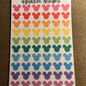 Disney Checklist Stickers Planner Stickers Bullet Journal Stickers - Etsy