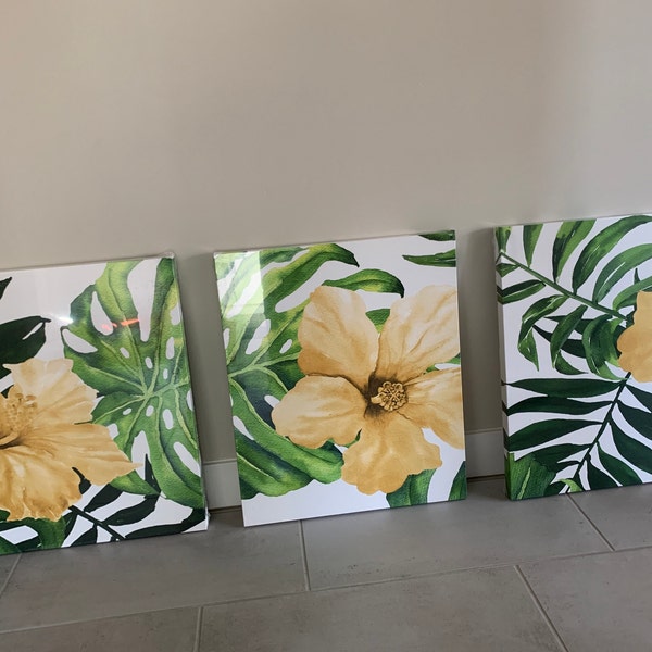 Hibiscus Wall Art - Pink Tropical Flower Art - Watercolor Tropical ...