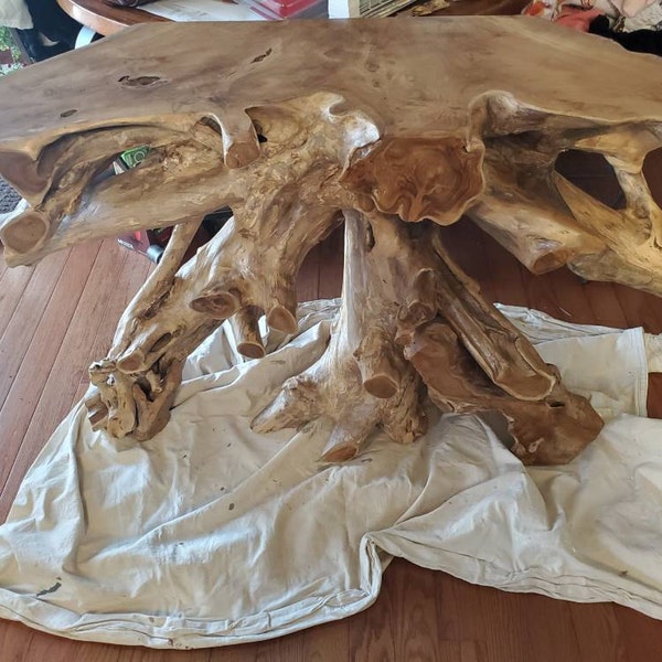 Teak Root Console Table - Driftwood Entryway Table - Etsy
