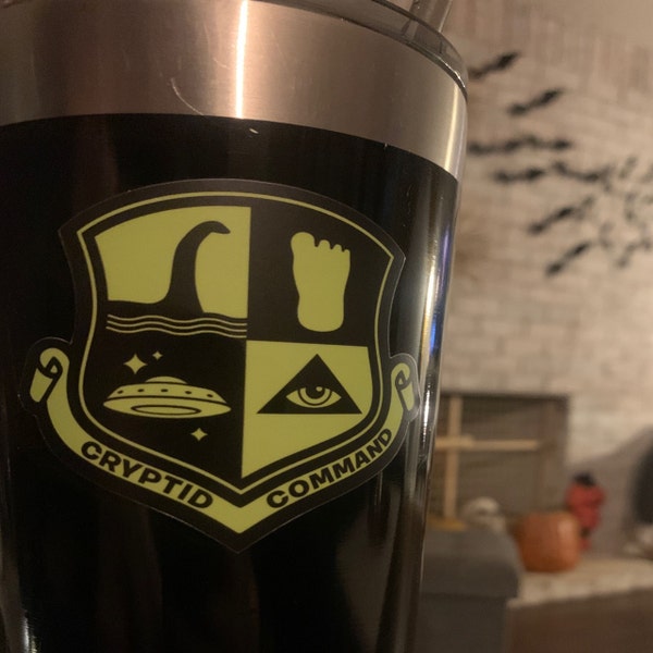 Cryptid Command Military Insignia Cryptozoology Sticker | | Cryptozoology | Bigfoot Sasquatch ...