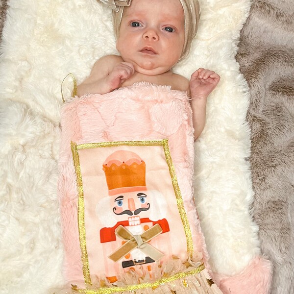 Nutcracker Stocking// Christmas Stocking//pink Christmas Stocking - Etsy