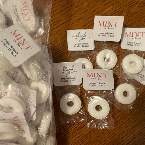 Mint to Be Wedding Favors, Mints Favor for Engagement or Bridal Shower ...