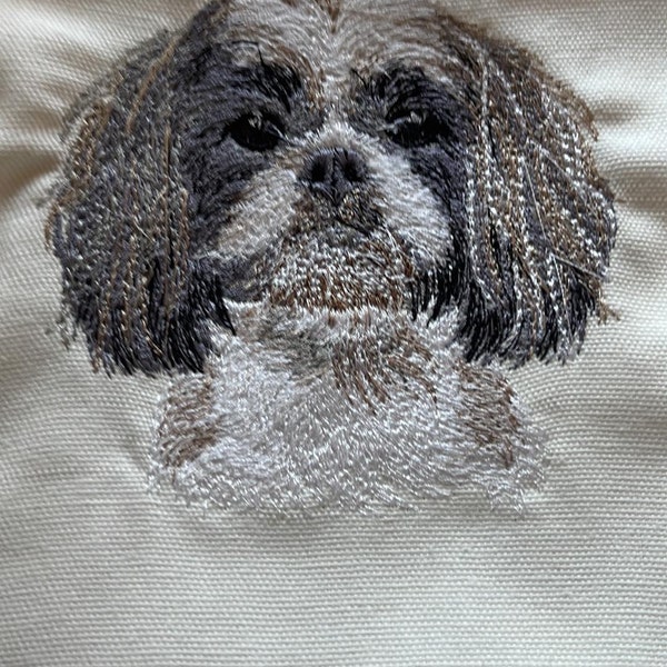 Shih Tzu Dog Embroidery Designs Shih Tzu Dog Face Machine Embroidery ...