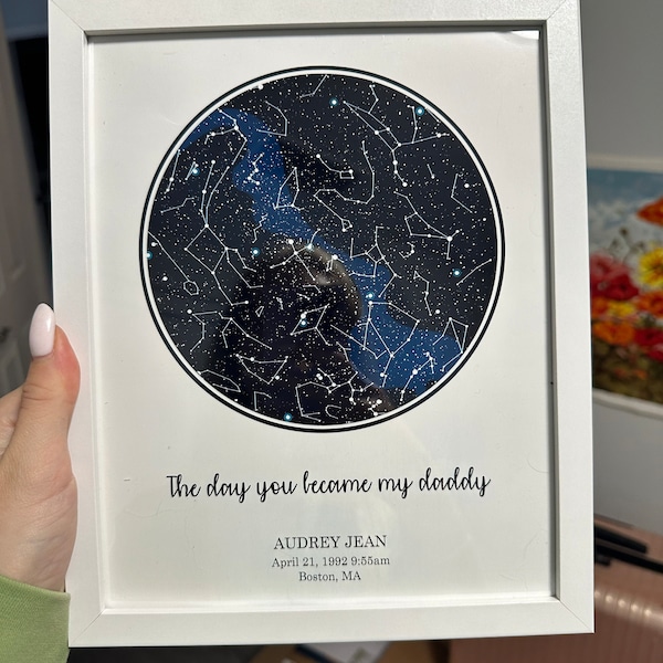 2 3 4 Custom Star Maps by Date and Location, Grandpa GIFT, Personalized ...