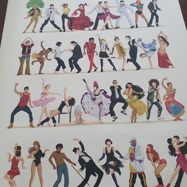 Everybody Dance Now Poster, Pop Culture Art Print, Gift for Her, Fun ...