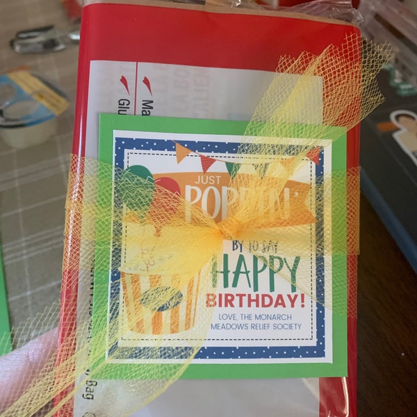 Happy Birthday Treat Tag, Just Poppin' By, Ministering, Birthday Tag ...