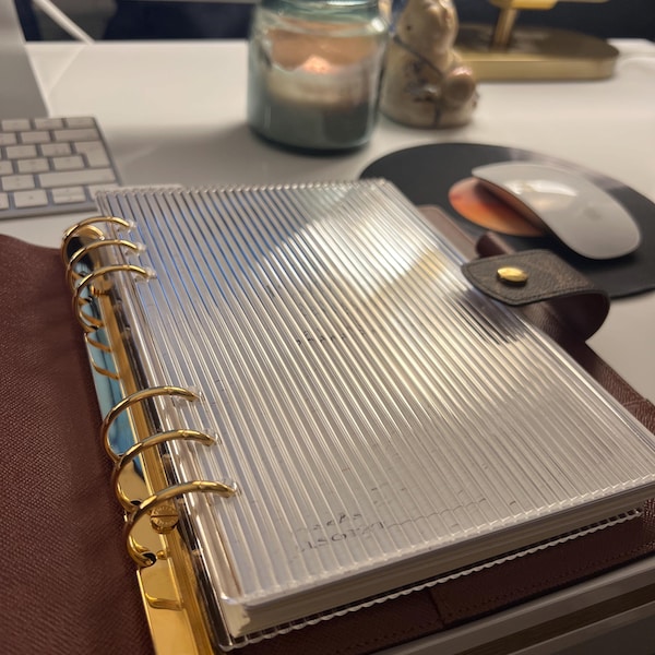 Luxury Acrylic Fluted Planner Dashboard A5 | Transparent Fluted Acrylic ...