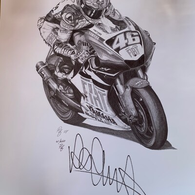 Carl Fogarty Signed Limited Edition Pencil Portrait - Etsy