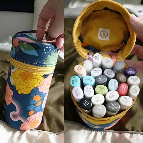 Circle Zipper Pouch, Jewelry Case, Trinket Case, Small Sewing Kit - Etsy