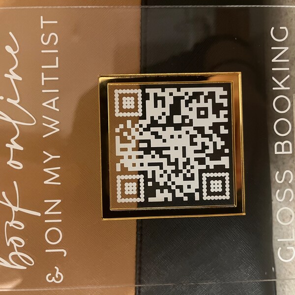 3D Thank You Scan to Pay Retail Scannable QR Code Clear Glass Look ...