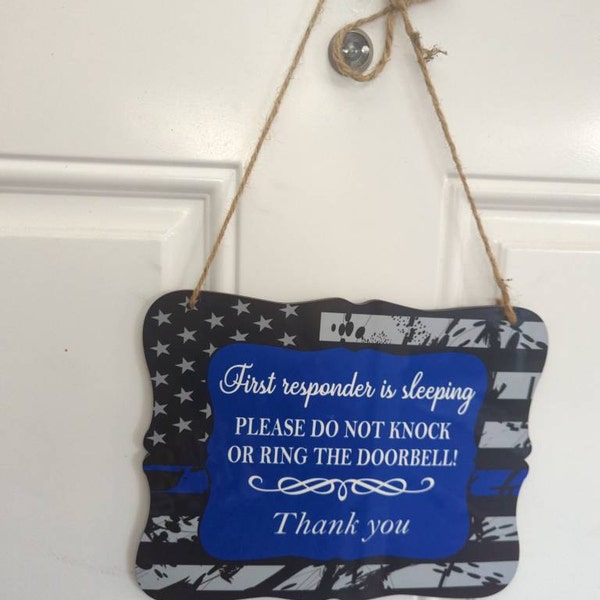 Sleeping First Responder, Night Shift Worker Sign, Sleeping Do Not Ring ...