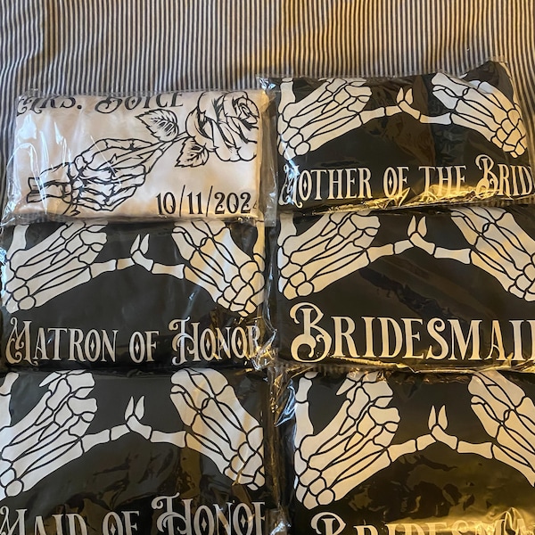 Bridal Bats Robe, Bridesmaid Robes, Gothic Bridal Party,gothic Bride ...