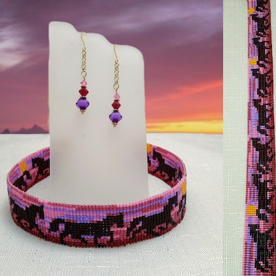 Native Inspired Bead Loom Pattern Bear Paw Loom Bracelet Pattern - Etsy