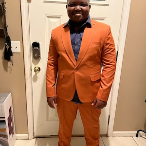 Men Rust Orange Suit, Rustic Beach Wedding Suit,rustic Groomsmen Suit ...