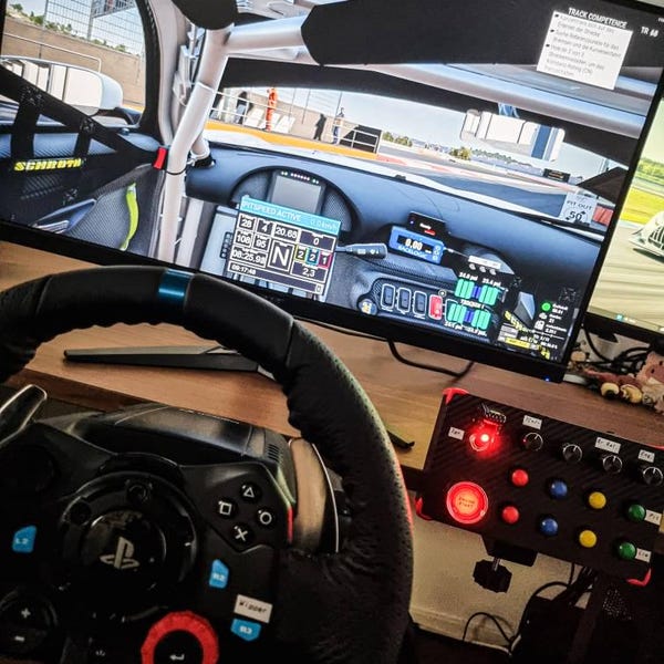 Button Box Sim Racing Console, 22 Functions, Ignition Lever and Start ...
