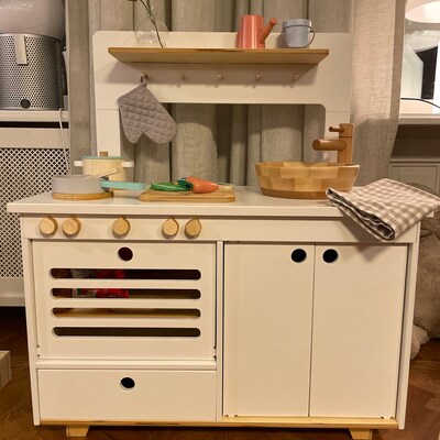 Dusty Blue Wooden Play Kitchen Kids Room Furniture - Etsy