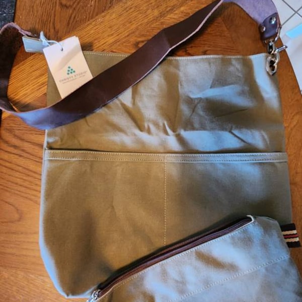 Women Canvas Hobo Bag Cotton Bible Shoulder Tote Bag Zipper Pocket ...