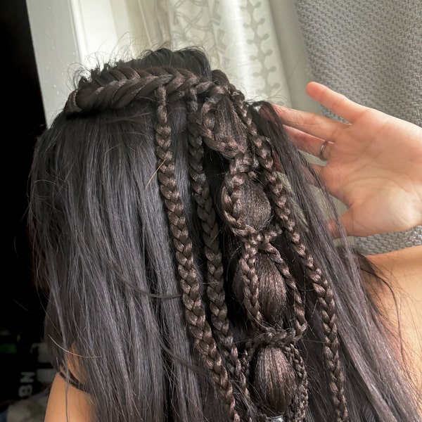 Renaissance Hair Extension • Clip in • Princess Braid • Wedding ...