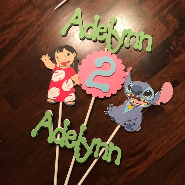 Lilo & Stitch Themed Centerpiece Set of 4 Picks - Etsy