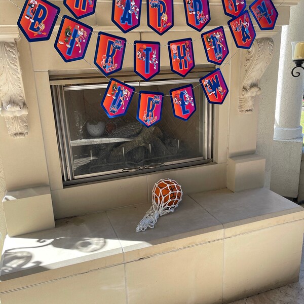 Space Jam New Legacy Flag Happy Birthday Party. Space Jam New Legacy ...