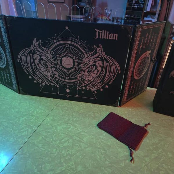 Custom Dungeon Master Screen, Wooden RPG Screen, Dm Screen Magnetic ...