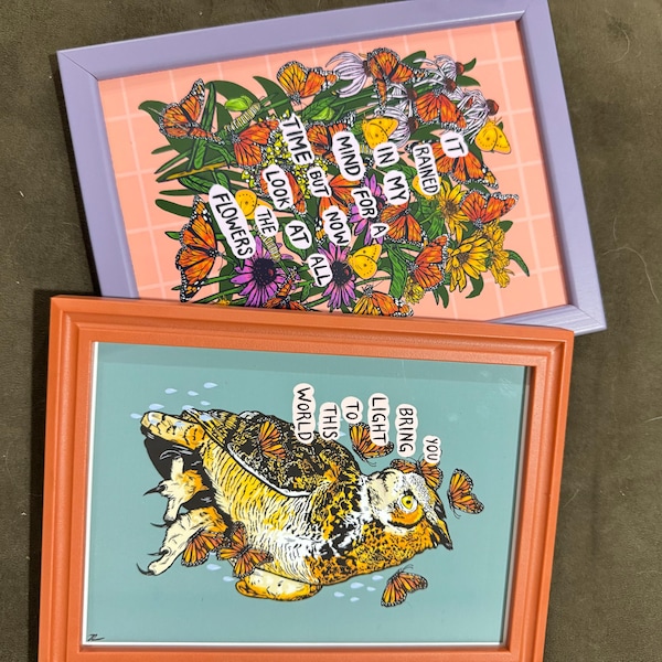 Wildflower Self Affirmation Art Print Floral Postcard Art Quirky Gift ...