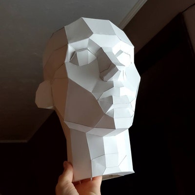 Deer Head Wall Trophy Papercraft Template, Origami, PDF Download DIY - Etsy