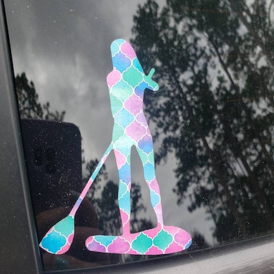 Paddle Board Decal Stand up Paddleboard SUP Girl Lake Life - Etsy