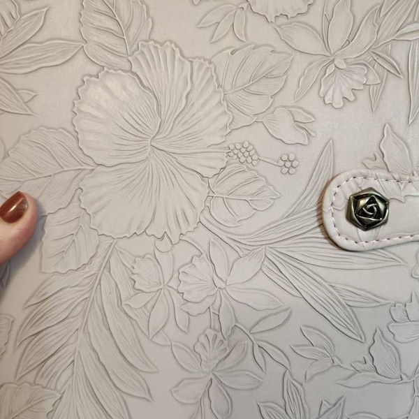 Embossed A5 Leather Planner Green,custom Leather Binder Journal ...