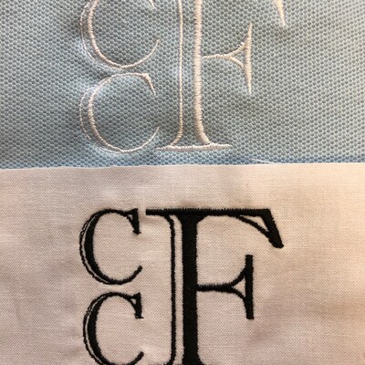 Imprint Shadow Embroidery Font in Multiple Formats, 1/2, 1, 2 & 3 upper ...