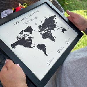 Life is A Journey Pushpin Travel Map World Map Wall Art Travel Map of ...