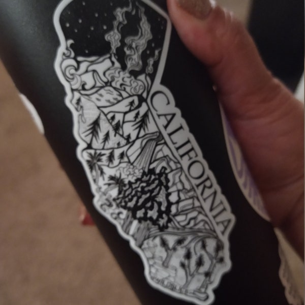 California State 4" Weatherproof and Durable, Outdoor Sticker, Travel ...