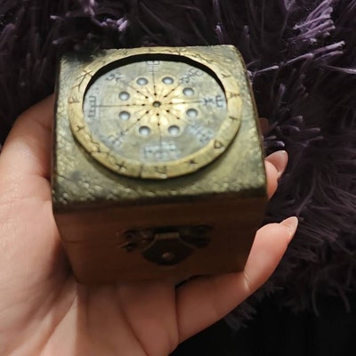 Viking Ring Box With Norse Vegvisir Viking Compass Nordic Jewelry Box ...