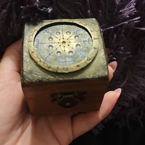 Viking Ring Box With Norse Vegvisir Viking Compass Nordic Jewelry Box ...
