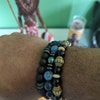 Pan African RBG Flag Inspired With Brass Oxide Lion Bead Matte Onyx ...