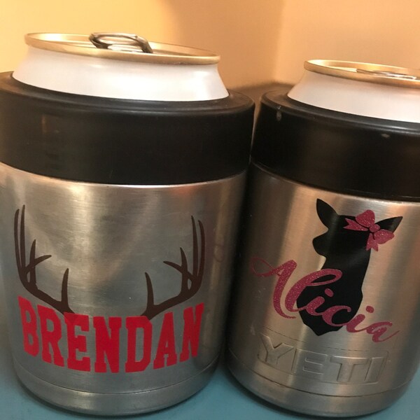 Deer Horns - NAME Decal for Yeti Colsters, Tumblers, Coolers, Window ...