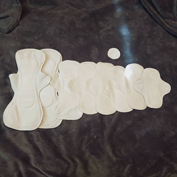 Set of THREE 'fluff Folds' - Interlabial Pads - "assorted Colourways ...