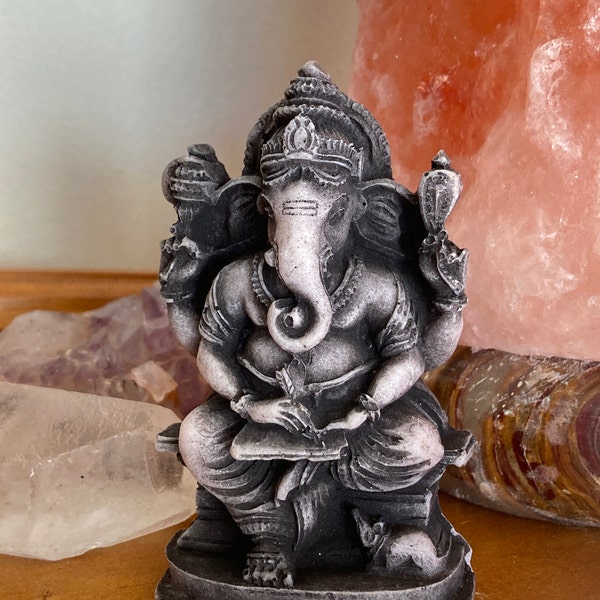 Mini Ganesha Stone Statue - Hindu God of Success, Altar Decor - Etsy