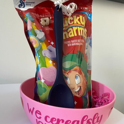 Personalized Valentine's Day Cereal Bowls Gift Set i Cerealsly Love You ...