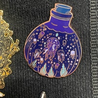 Deep Sea Crystal Lantern Glitter Enamel Pin Sea Witch Collection - Etsy