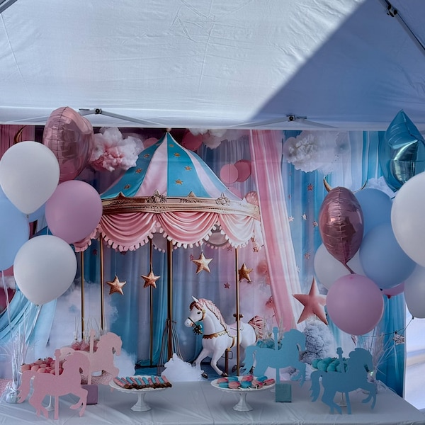 Jumbo Carousel Horse - Carousel Party Decoration - Carousel Theme ...